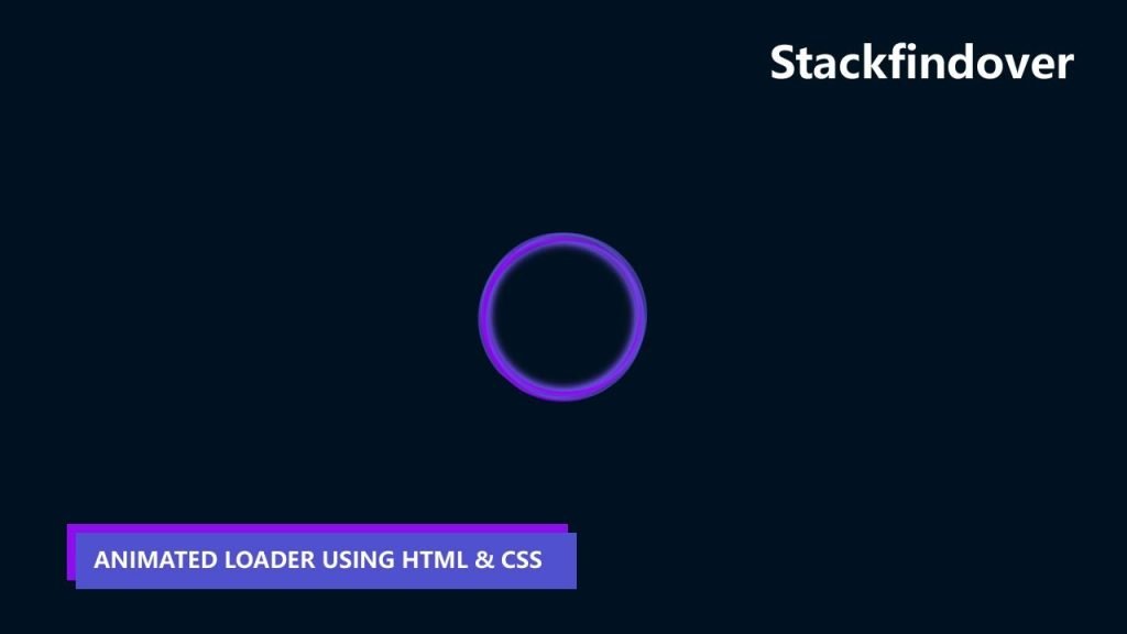 Loading Animation Using Only Html And Css Stackfindover