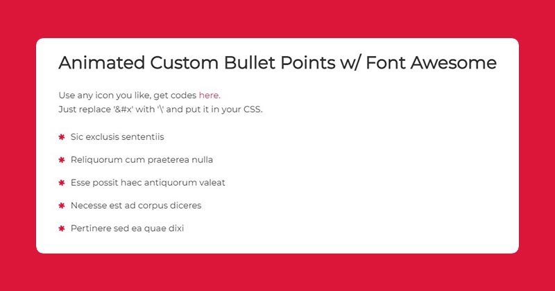CSS Custom Bullet Points Updated Stackfindover