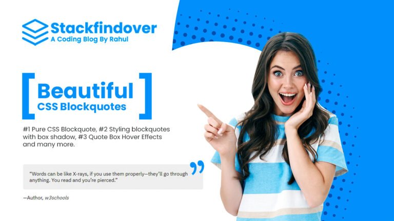 20+ Beautiful CSS Blockquotes [ With explanation ] - Stackfindover